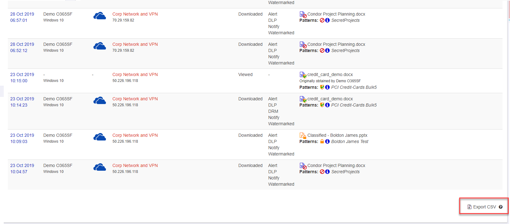 Exporting Proxy Event logs